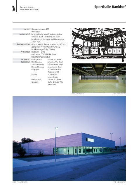 Sporthalle Rankhof - Hochbauamt - Basel-Stadt