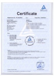 Certificate of Approval Microgeneration (MCS), KD ... - Kyocera Solar