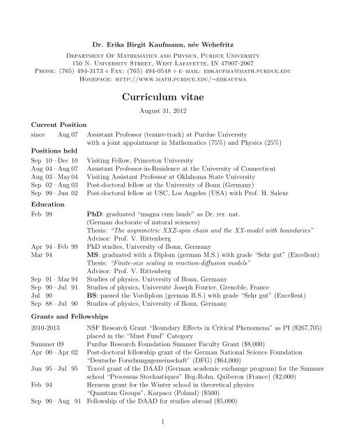 CV - Purdue University