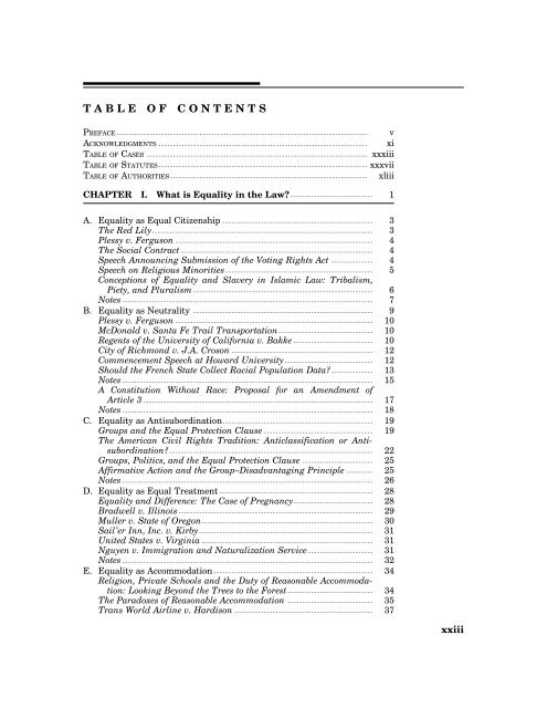 Table of Contents - Berkeley Law
