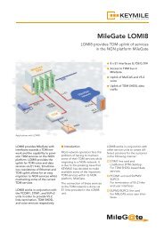 MileGate 2500/2510 and 2300/2310 - KEYMILE