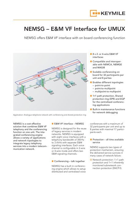 Data Sheet UMUX NEMSG - KEYMILE