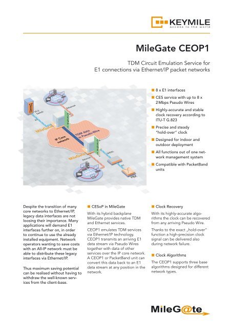 Data Sheet MileGate CEOP1 - KEYMILE
