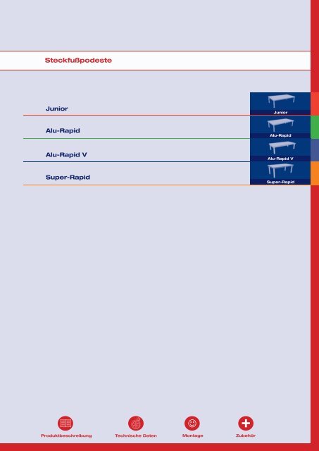 Steckfußpodest aus Aluminium nach DIN 4112 und ... - Ebzlighting.ch
