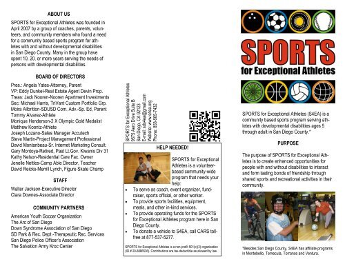 brochure - Sports for Exceptional Athletes