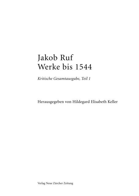 Jakob Ruf Werke bis 1544 - hildegardkeller.ch