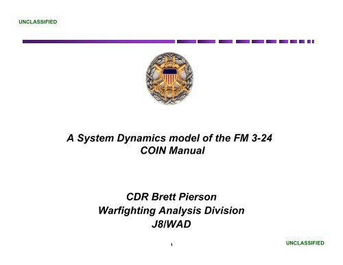 A System Dynamics model of the FM 3 - Military Operations ...