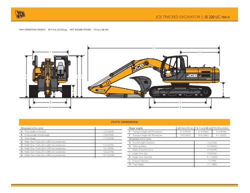 JCB TRACKED EXCAVATOR | JS 220 LC TIER III