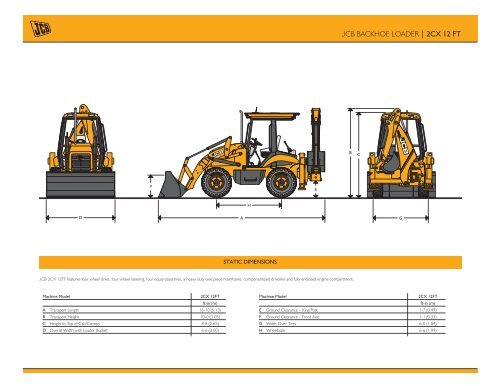 JCB BACKHOE LOADER | 2CX 12 FT