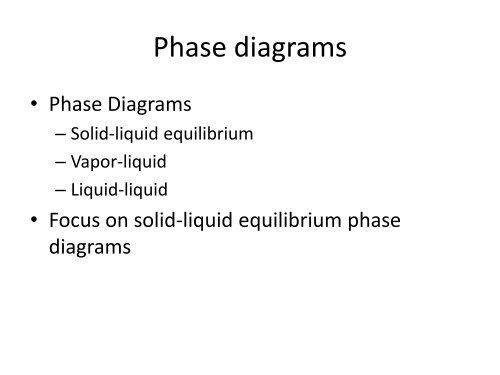 Phase Diagrams Phase