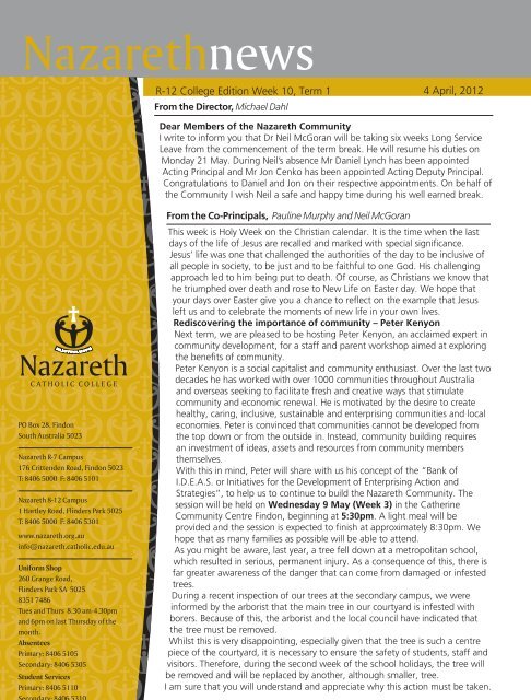 4 April - Nazareth Catholic Community