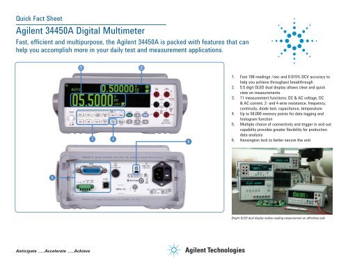 Agilent 34450A Digital Multimeter - Agilent Technologies