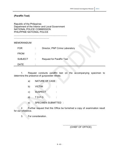 (Paraffin Test) Republic