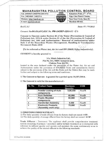 MAHARASHTRA POLLUTION CONTROL BOARD