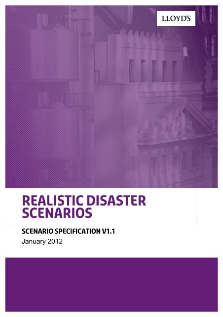 RDS Scenario Specification 2012 v1.1 - Lloyd's