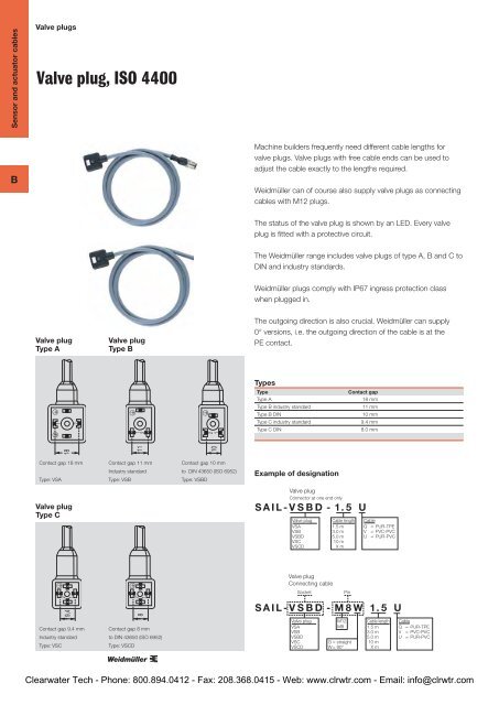 Weidmuller Valve Plugs ISO 4400