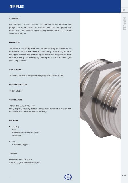 NIPPLES - LMC Couplings