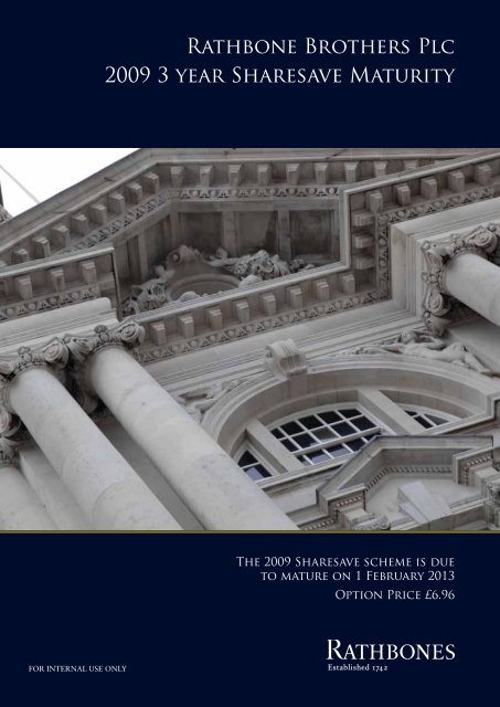 Rathbone Brothers Plc 2009 3 year Sharesave Maturity - Shareview