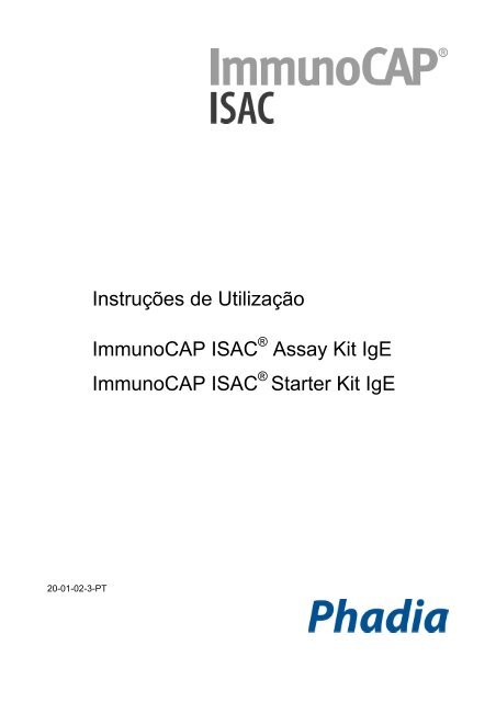 Instruções de Utilização ImmunoCAP ISAC Assay Kit IgE ... - Phadia