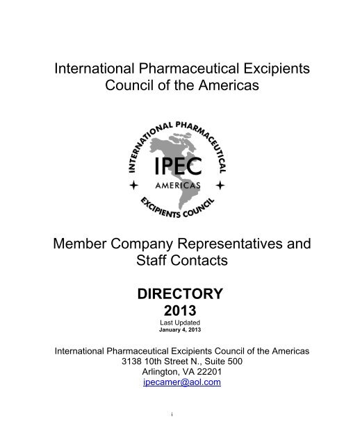 Download IPEC-Americas Member Company Directory