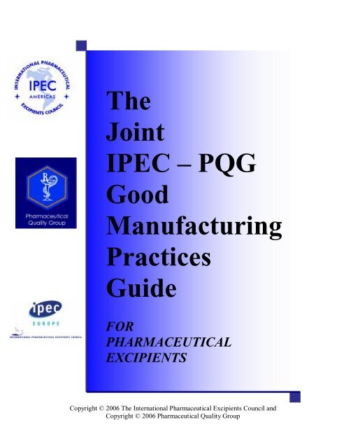 IPEC-PQG GMP Guide - IPEC-Americas