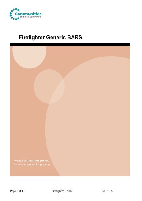Firefighter Generic BARS - IPDS