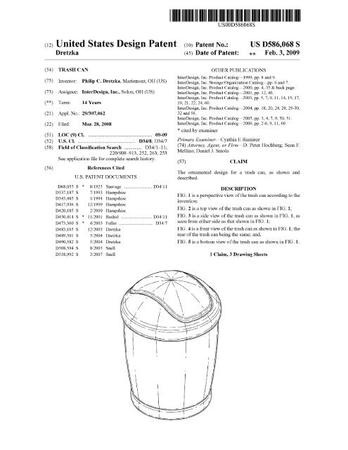 (12) United States Design Patent (10) Patent N0.: US ... - PTO Direct