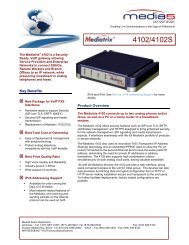 Mediatrix 4400 Series Technical Specifications - Media5 Corporation