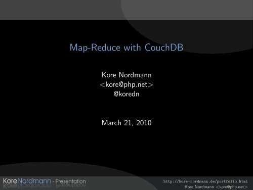 Map-Reduce with CouchDB - Kore Nordmann