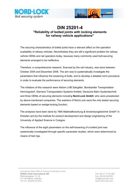 DIN 25201-4 - Nord-Lock