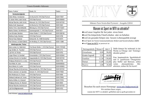 MTV-Flyer - MTV Bad Pyrmont