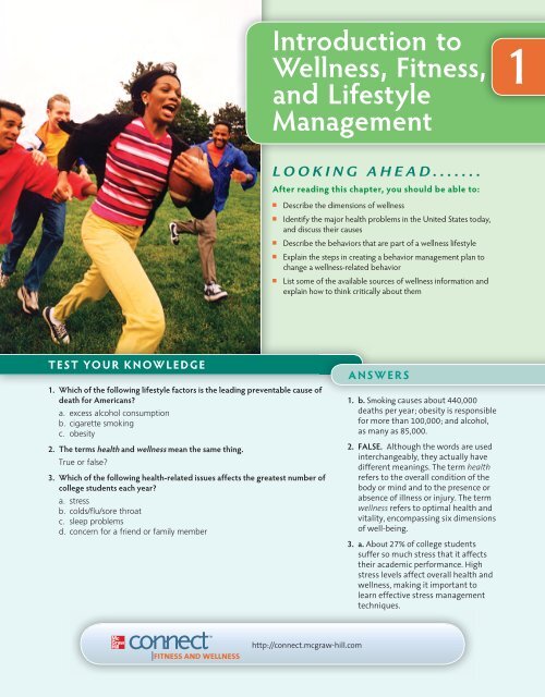 1 Introduction to Wellness, Fitness, and Lifestyle Management