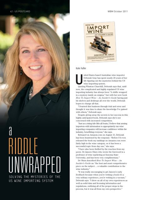 Kate Fuller - How to Import Wine - An Insider's Guide