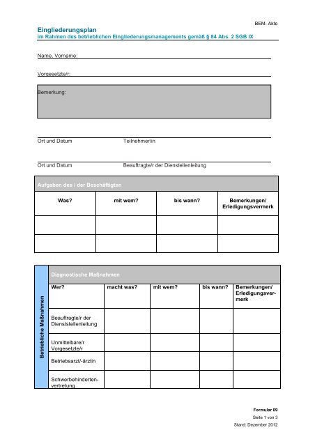 09 - Eingliederungsplan BEM