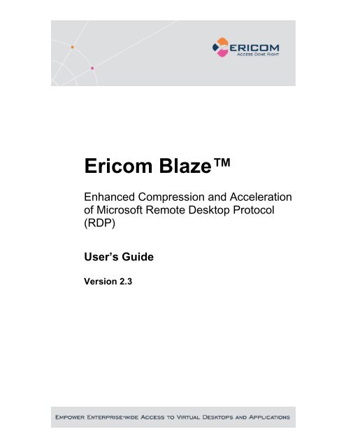 Ericom Blaze "Getting Started"