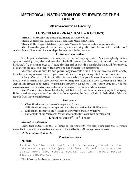 practical – 6 hours