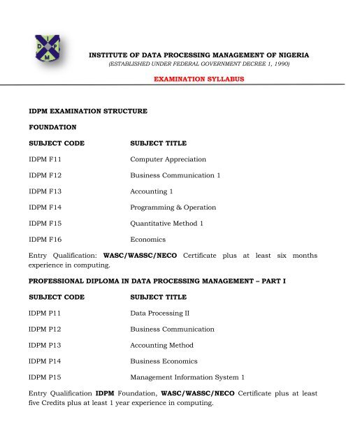 data and information management pdf