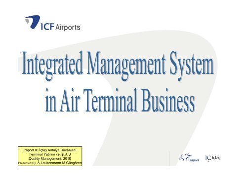 Integrated Management Systems in Airport Terminal Services