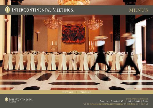 Menú Para Eventos - InterContinental Hotels Group