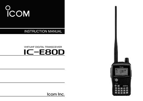 IC-E80D Manual - Icom UK