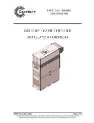 Capstone MicroTurbine Model C65 User's Manual - MultiGen