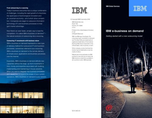 IBM e-business on demand