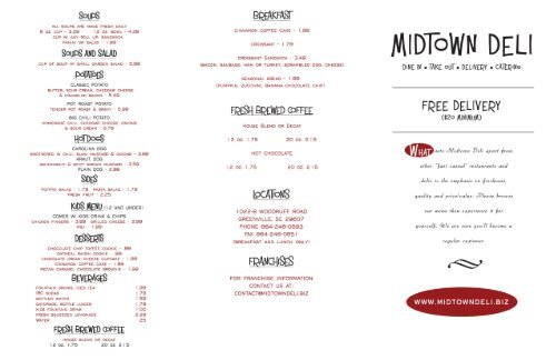 Download Menu - Midtown Deli