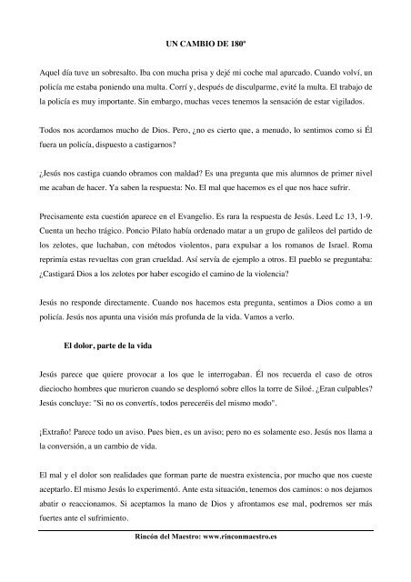 Cambio 180 - El Rincón del Maestro