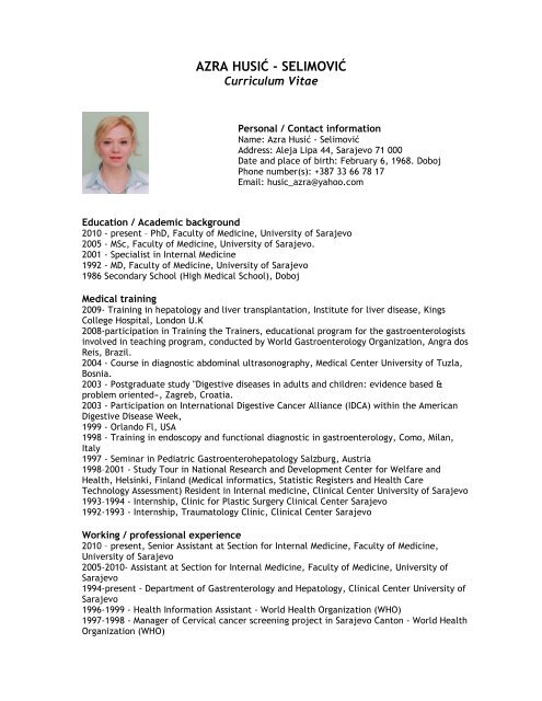 Dr. Azra Husić - Selimović