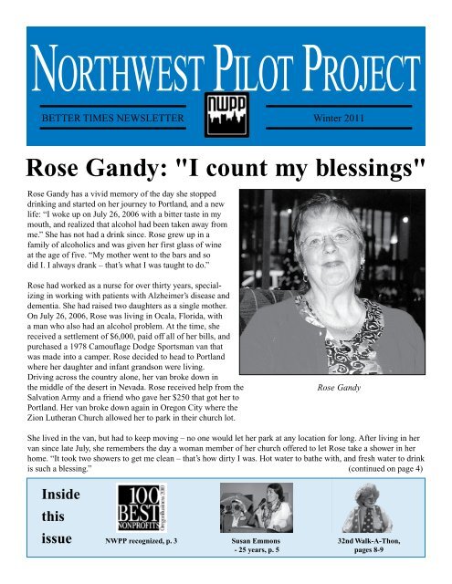 Rose Gandy: "I count my blessings" - Northwest Pilot Project