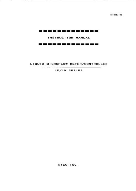 Horiba STec LF-LV Manual.pdf - Pascal Technologies, Inc.