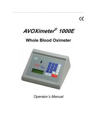 Avoximeter 4000 Operator's Manual - Itc