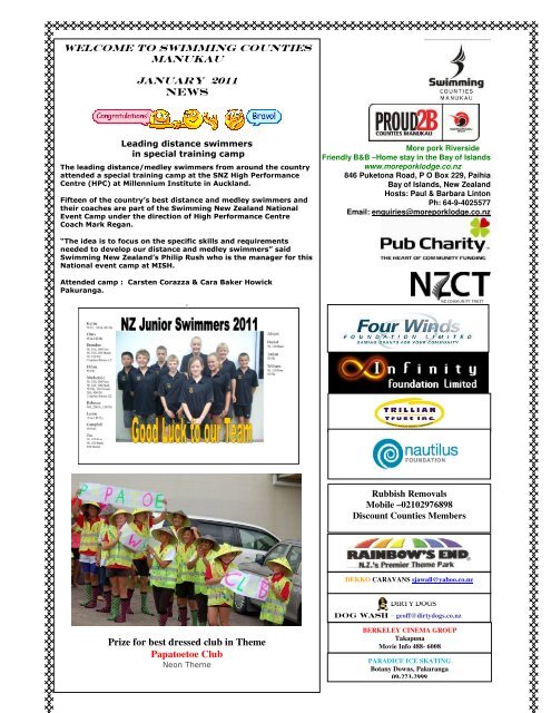 Welcome to Swimming Counties Manukau January ... - swimnz.co.nz