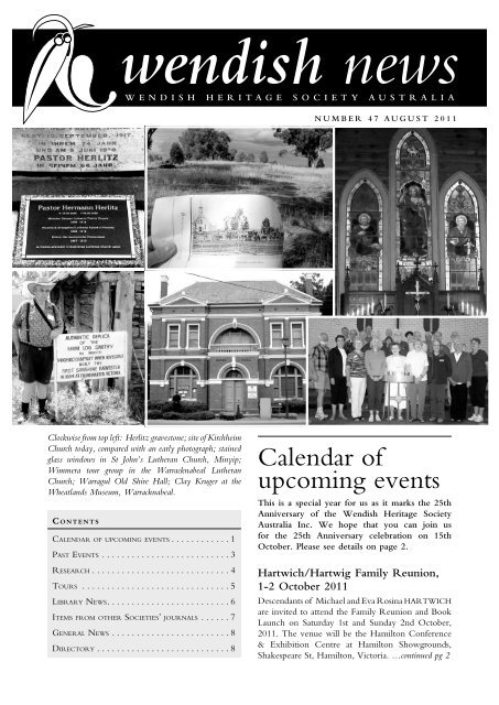 Wendish News - Wendish Heritage Society of Australia